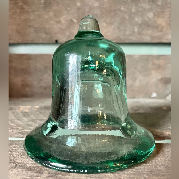 American Vintage | Accents | Vintage Aqua Glass Clocheminiatureglass ...